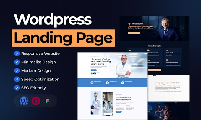 Create a modern wordpress landing page design with elementor pro by Gabrielsilvaweb | Fiverr