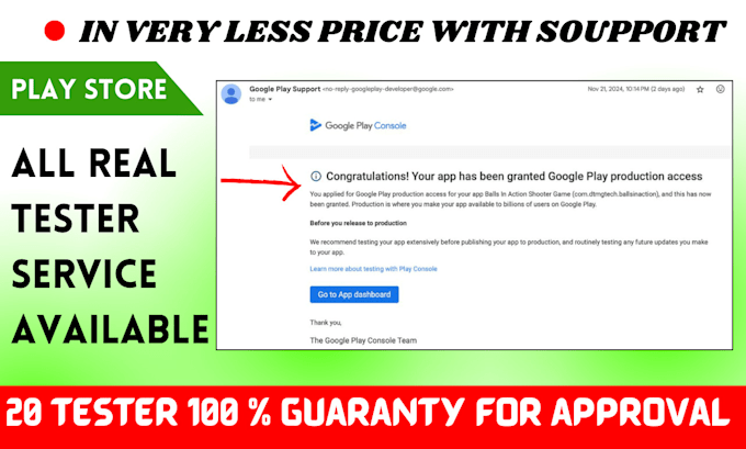 Provide google play console testing service by Kumarvidesh | Fiverr