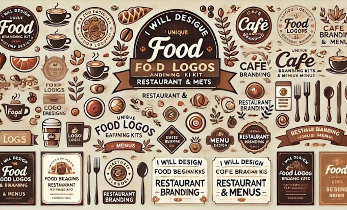 Design unique food logo, café branding kits, restaurant branding, menus ...