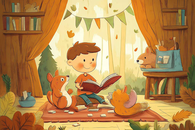 Draw story book illustrations by Raigondret | Fiverr