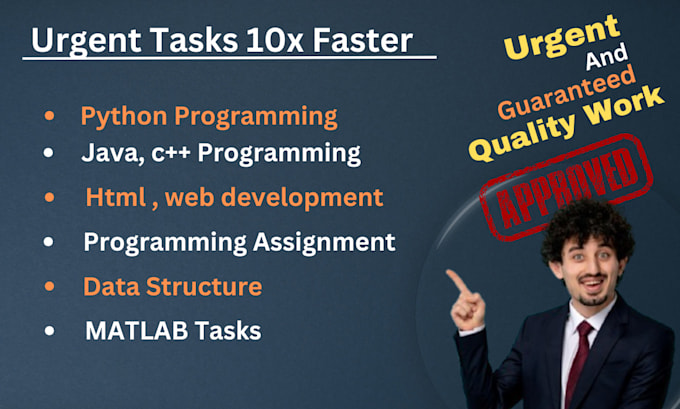 Do Urgent Python C Cpp Sql Java And Matlab Programming Projects