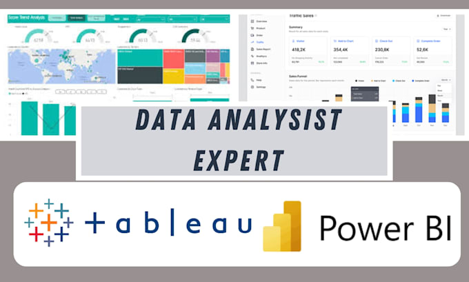 Create dashboards, data visualization and reporting with tableau and power bi by Dotmantics | Fiverr