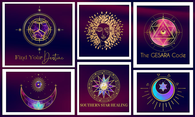 Design mystical spiritual sacred geometry logo design by Miaheart | Fiverr