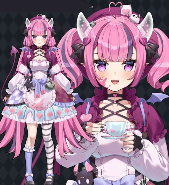 Design and rig vtuber model, live2d model, vtuber, anime, png tuber ...