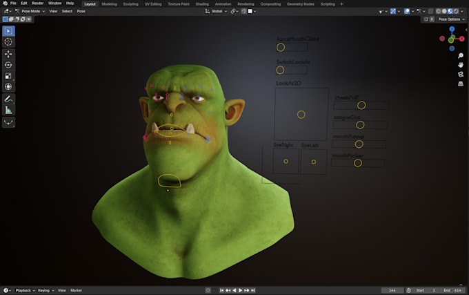 Rig your model and create a facial rig for mocap by Kamus_cg | Fiverr