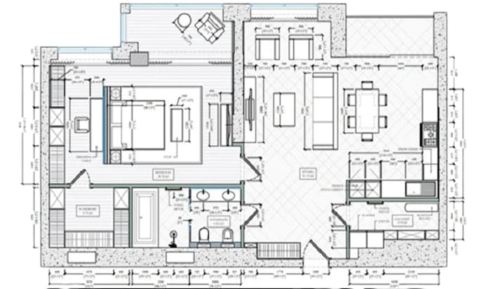 Make blueprint for architectural construction drawings in autocad by ...