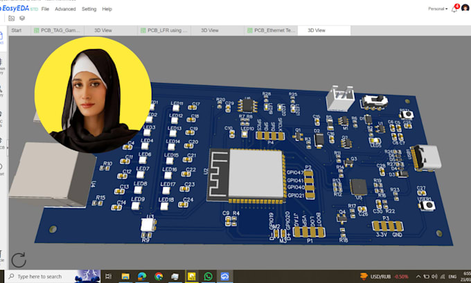 Design schematic and pcb design in easyeda kicad altium by Kazim12345 | Fiverr