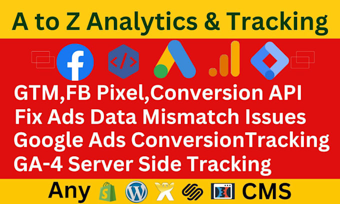 Set or fix fb conversion api,wix ga4 ecommerce server side tracking,g ads,bygtm by Raikhan_uddin ...