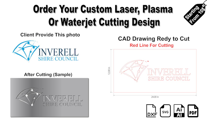 Do cut ready dxf for laser cutting, plasma cutting by Vectlaser | Fiverr