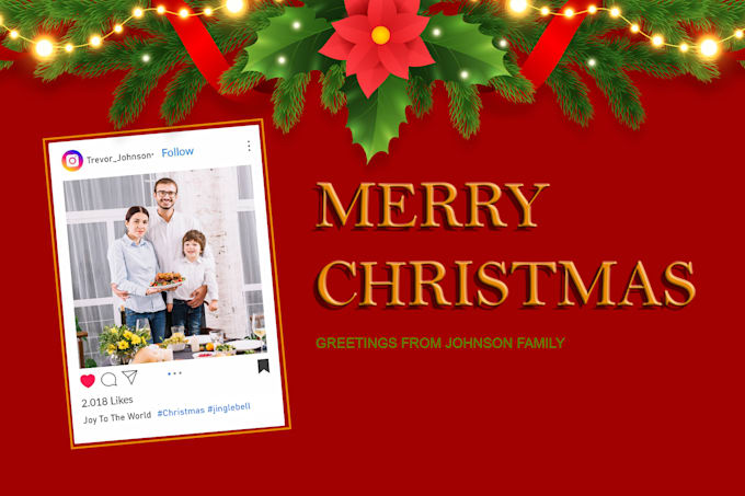Stunning christmas wishes with unique photos by Lasith_liyanage | Fiverr