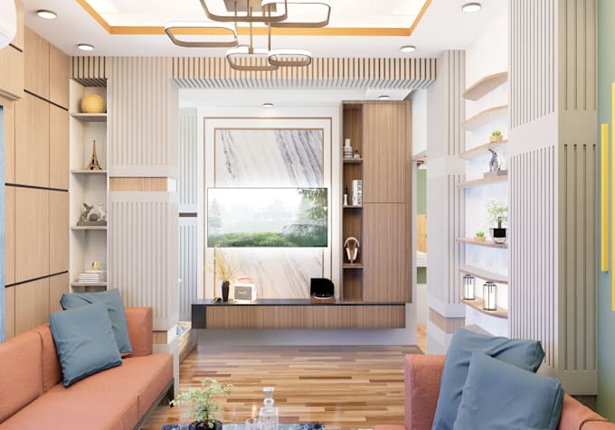 Create architectural 3d interior design and rendering by Design_zonee ...