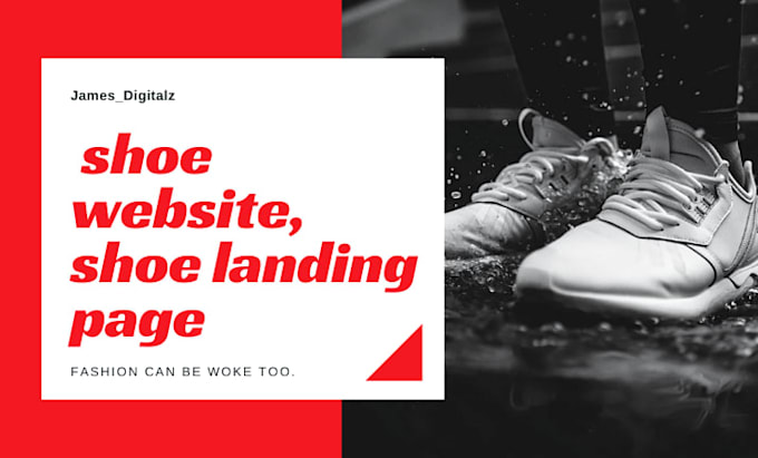 Design shoe website, shoe landing page by James_digitalz8 | Fiverr