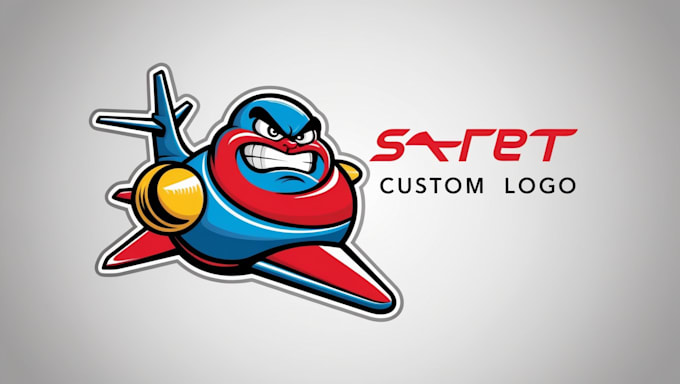 Do custom angry jumbo jet plane mascot logo by Loishansone | Fiverr