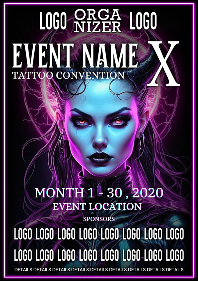 Create a tattoo event poster by Markcantes | Fiverr