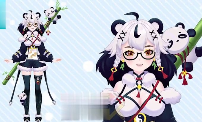 Create amazing live2d vtuber model anime style chibi live 2d animation ...