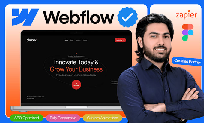 Make a business portfolio on webflow by Moidkhan173 | Fiverr