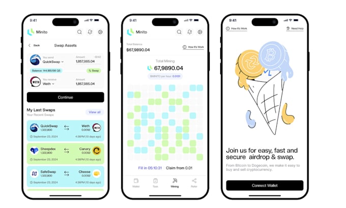 Develop crypto wallet app fintech payment app figma app wallet app ui ...