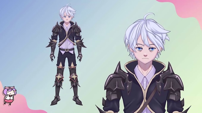 Draw live 2d vtuber model character rigging pngtuber veadotube mini ...