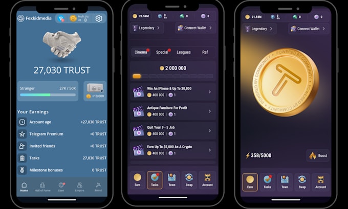 Create telegram mini game telegram tap game tap game bot solana crypto bot by Fexkidcul | Fiverr