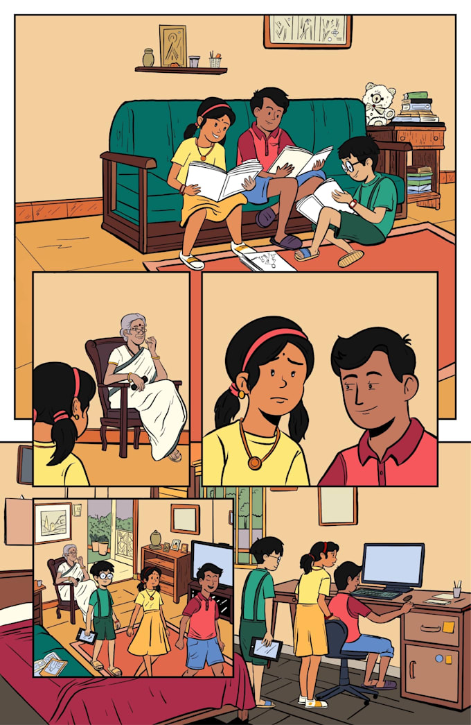 Make comic illustrations for your story by Sudheeshc17 | Fiverr