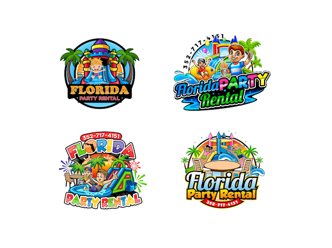 Design awesome bounce house logo by Heliya_maroz | Fiverr