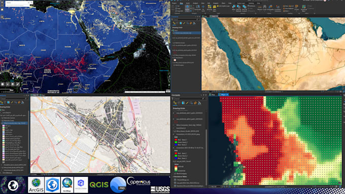 Do professional arcgis qgis data visualization map project, environment analysis by Rafsangis ...