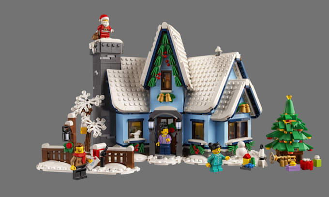 Custom 3d lego model, moc lego design, 3d christmas lego tree manual ...