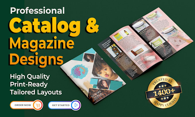 Create professional catalog design and magazine layouts by Fourway | Fiverr