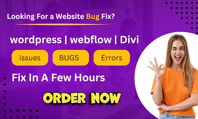 Fix wordpress bugs, website changes, edit, update, customize elementor divi help by Aalphastudio ...