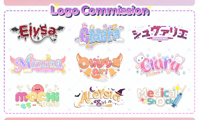 Design a cute custom vtuber logo or streamer by Flowrn | Fiverr