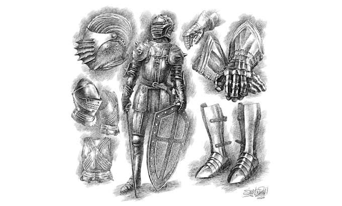 Create pen and ink character drawings and concept art by Afshinaminiart ...