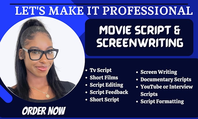 Ghostwrite movie script writing screenplay screenwriting tv series film script by Inkswellpen ...