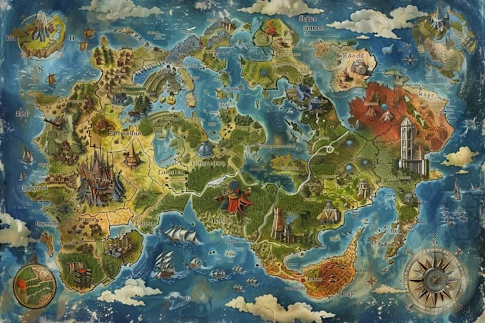 Design custom fantasy maps for dnd campaigns by Athnug | Fiverr