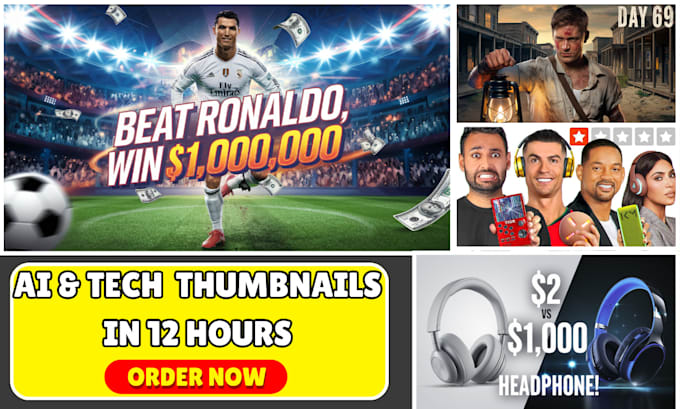 Create eye catching ai and tech thumbnails in just 12 hours by M ...