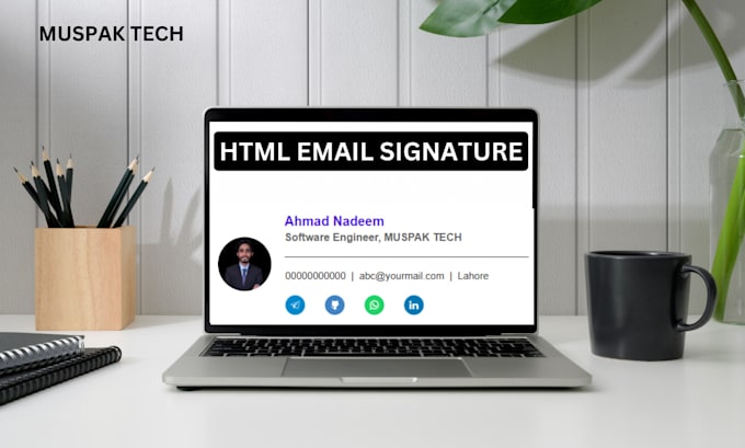 Make clickable html email signature for gmail, outlook etc by M_ahmad457 | Fiverr