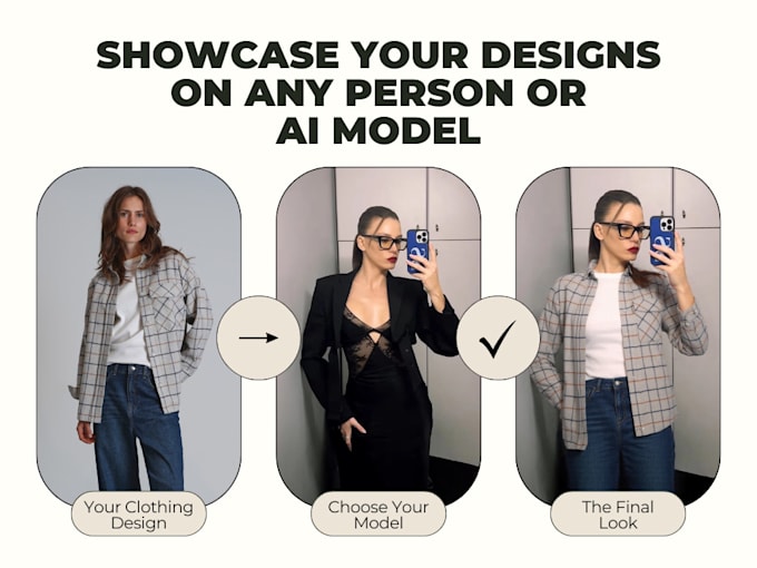 Apply your clothing designs to any person you choose or an ai generated ...