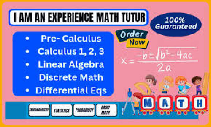 Tutor linear algebra 1 2 discrete math, differential equation, calculus ...