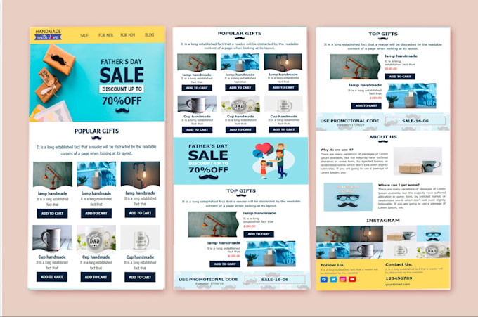 Create html email template by Ishakakil | Fiverr