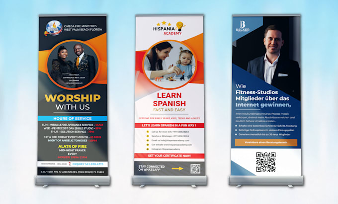 Do roll up banner or retractable banner design by Wahid_dipu | Fiverr