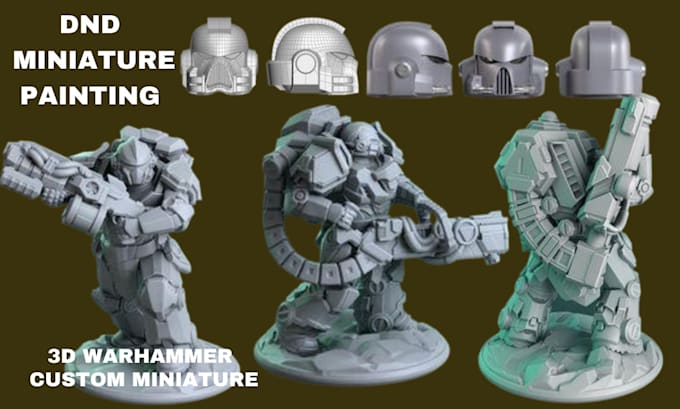 Warhammer, custom tabletop or dnd minature, 3d warhammer40k, dnd ...