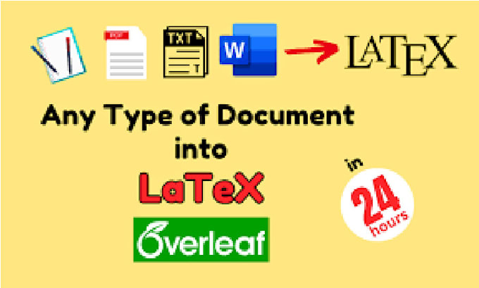Convert pdf, word, or any other document to latex, overleaf by Aleezykhan123 | Fiverr