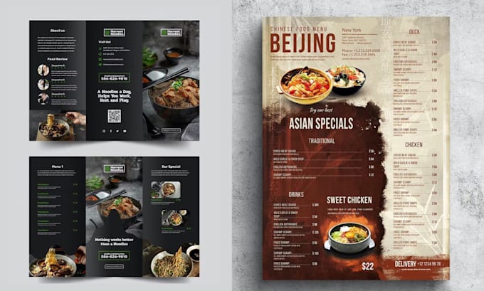 Do an amazing menu design for your restaurant, cafe or food truck by ...