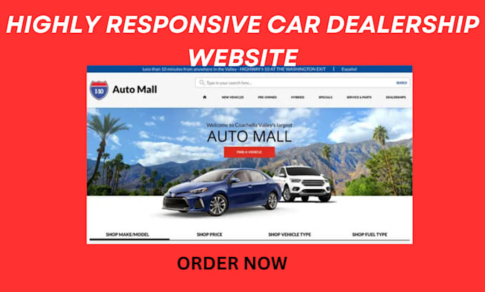 Design a highly responsive car dealership website dealership website car website by Austin_ugc ...