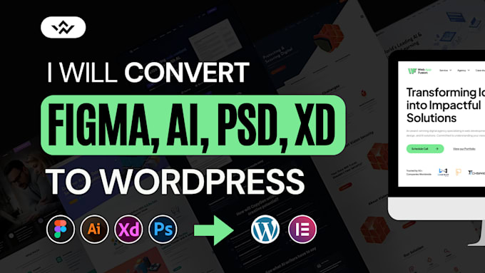 Convert figma to wordpress, psd to wordpress, figma to elementor, acf, or divi by Waresh33 | Fiverr
