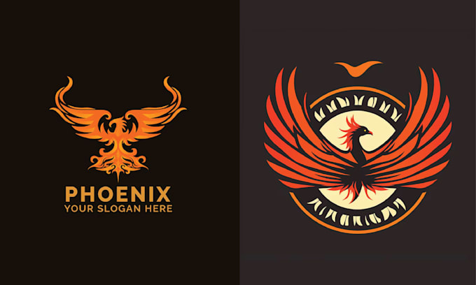 Create unique colorful falcon phoenix logo by Jaroslert | Fiverr