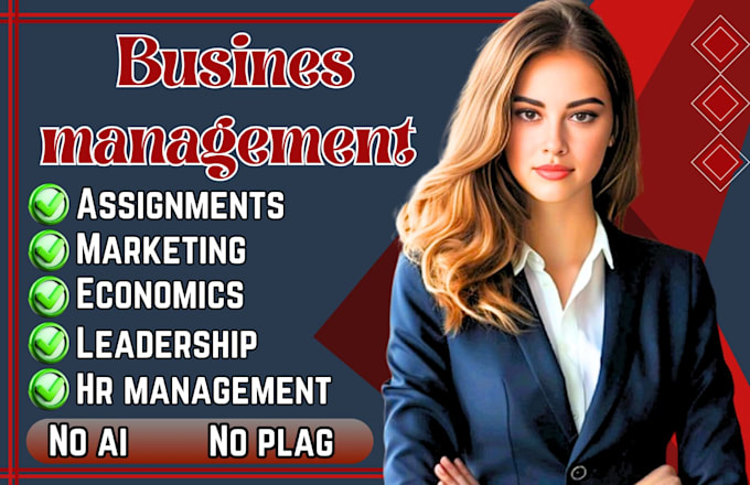 Do business management assigned, strategic plan, finance,leadership marketing by Maya_ali13 | Fiverr