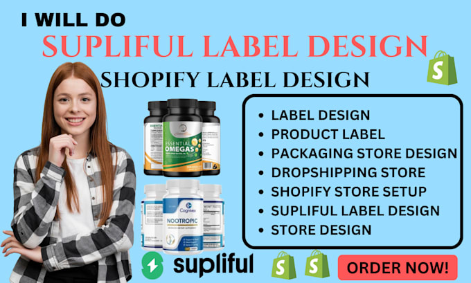 Upload shopify supliful products and supliful label designs for nfskin ...