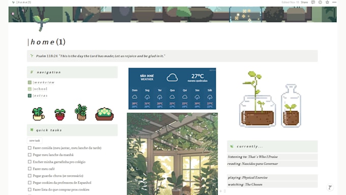 Create a custom notion template by Isadora_righi | Fiverr
