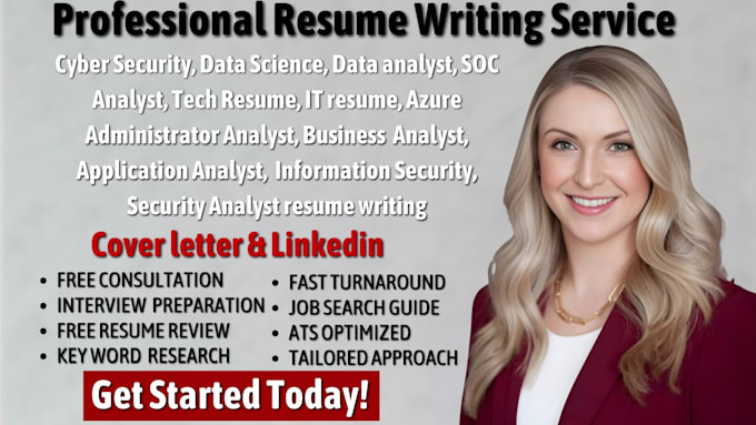 Write cyber security analyst, soc analyst, data analyst faang resume by Ariadiana001 | Fiverr