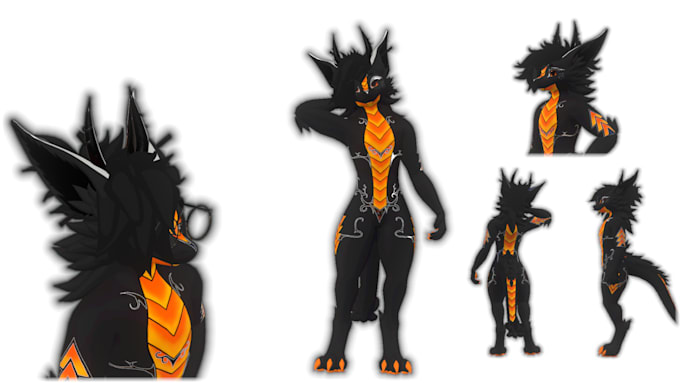Retexture vrchat furry avatars by Notkitza | Fiverr